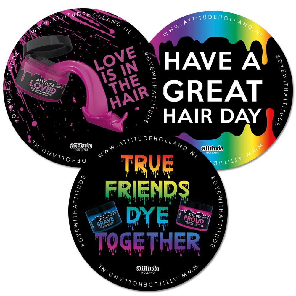 Attitude Hair Dye Attitude Hair Dye - Dye With Attitude Sticker Set