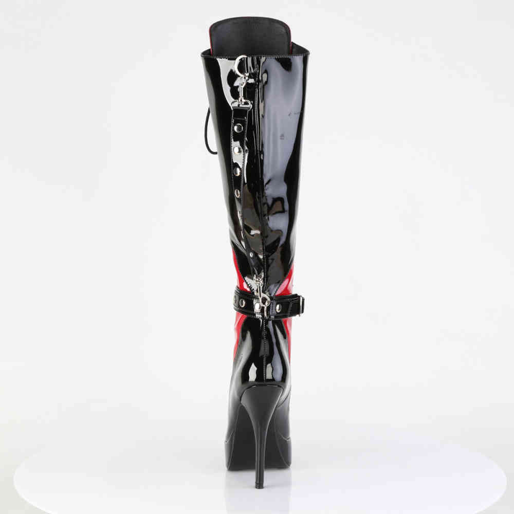 Devious Devious - INDULGE2028 Platform Boots - Black/Red | Attitude Eur