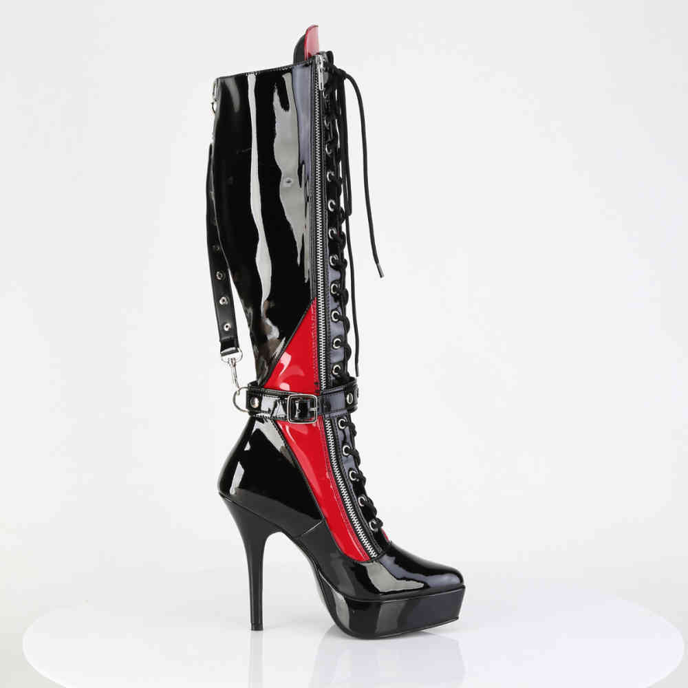 Devious Devious - INDULGE2028 Platform Boots - Black/Red | Attitude Eur