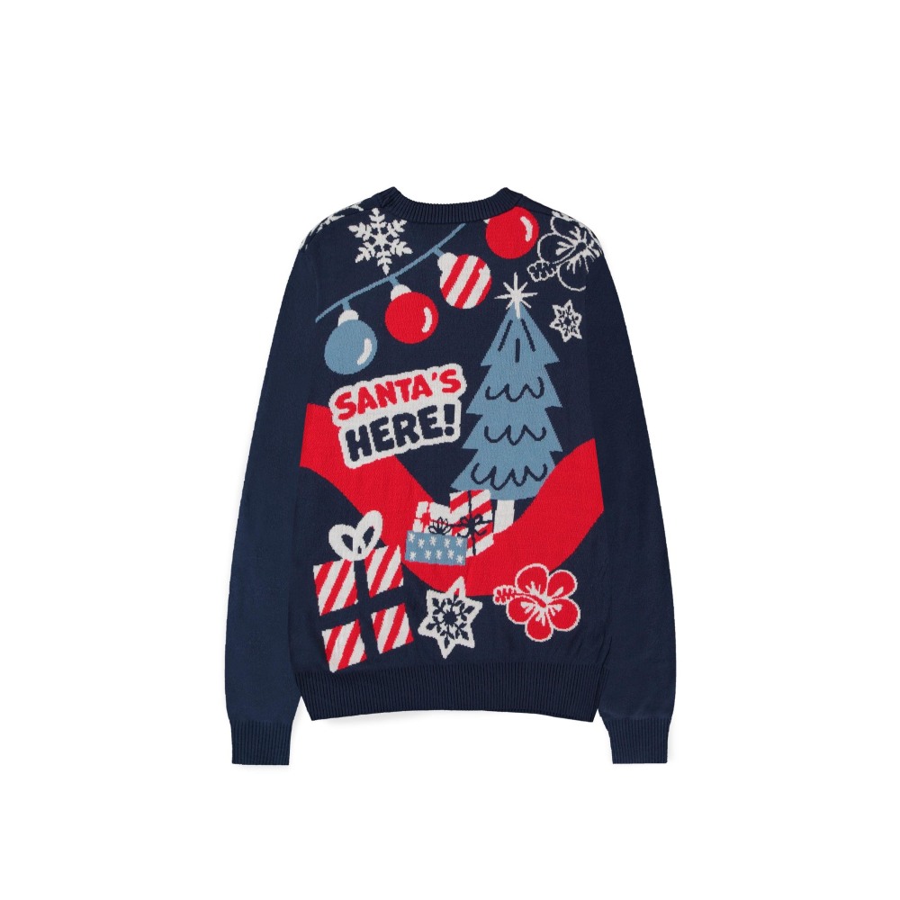 Disney,Lilo & Stitch - Stitch Santa Kersttrui - Blauw | Attitude Holla