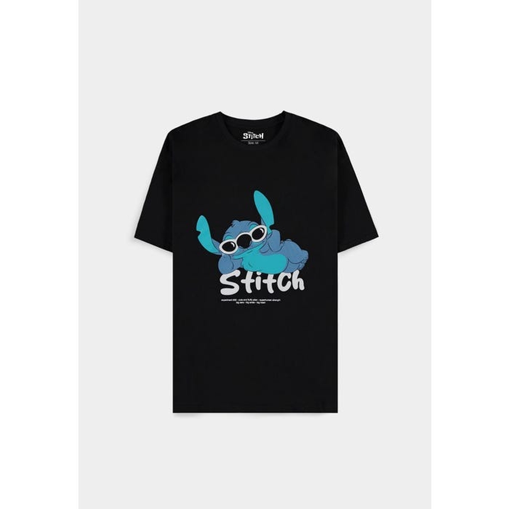 Disney,Lilo & Stitch - Stitch Heren Tshirt - Zwart | Attitude Holland