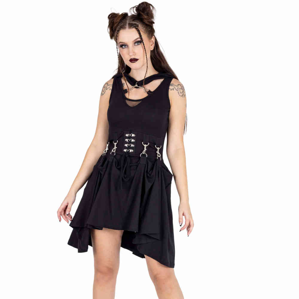 Poizen Industries Poizen Industries - Azalea Korte jurk - Zwart | Attit