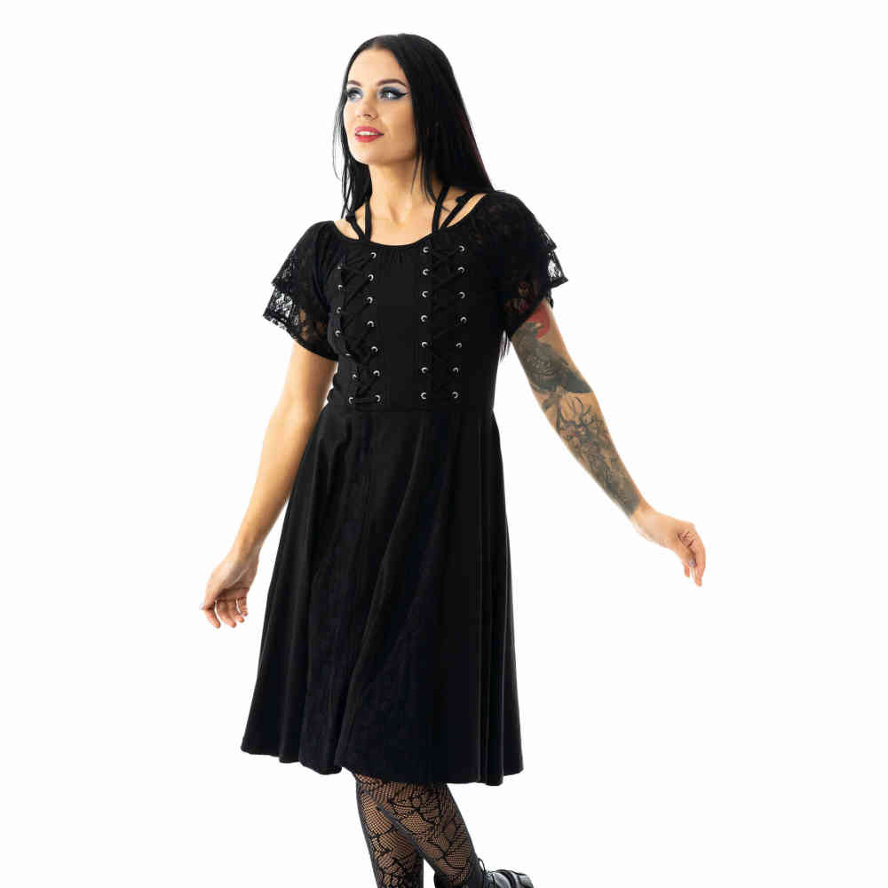 Poizen Industries Poizen Industries - Honor Korte jurk - Zwart | Attitu