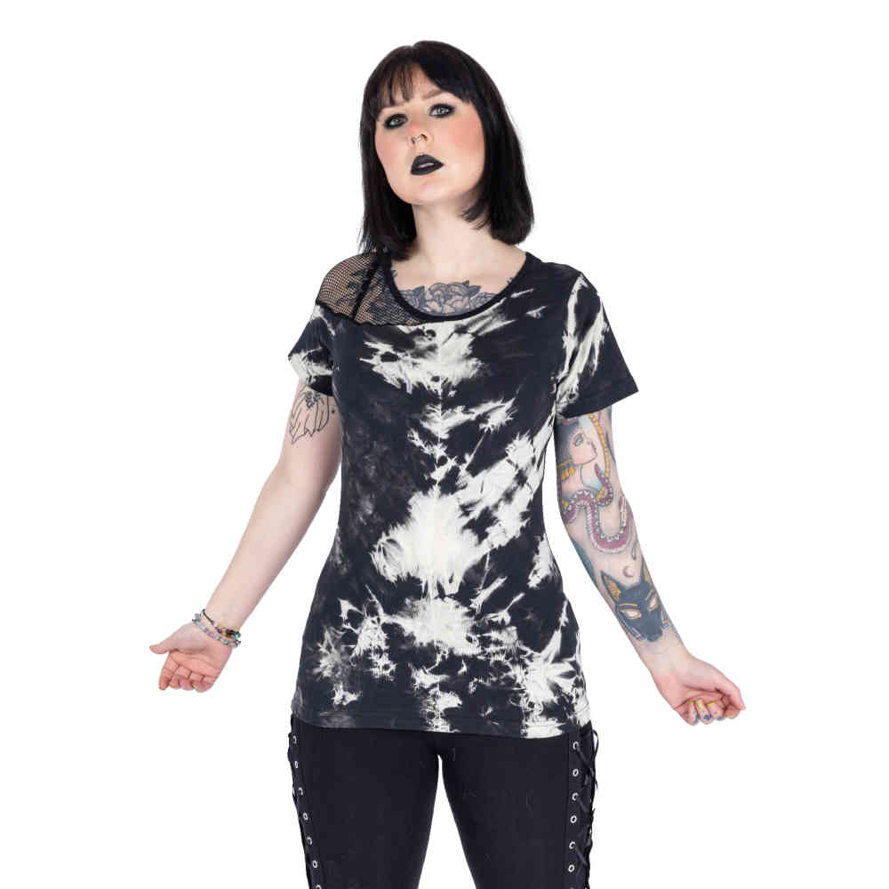 Poizen Industries Poizen Industries - Sadira Top - Zwart/Wit | Attitude