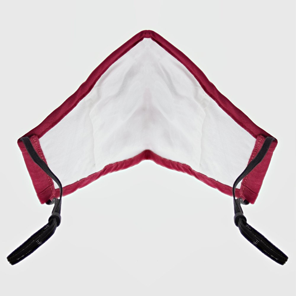 Zac's Alter Ego Zac's Alter Ego - Plain with valve Burgundy Face mask