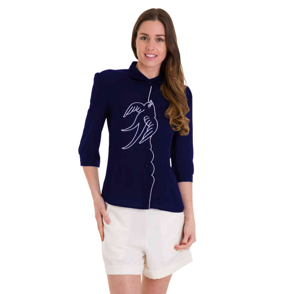 Dancing Days Dancing Days - FREE AS A BIRD Blouse - Blauw | Attitude Ho