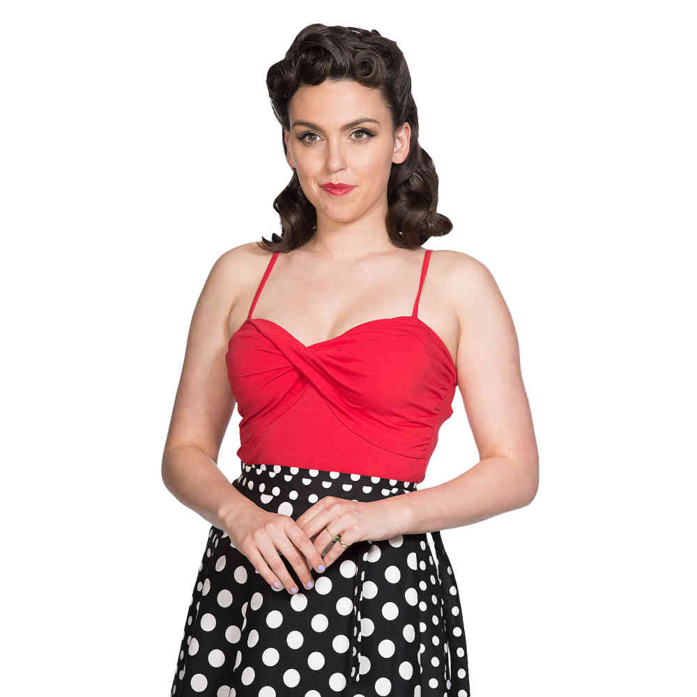 Dancing Days Dancing Days - WRAP FRONT Mouwloze top - Rood | Attitude H