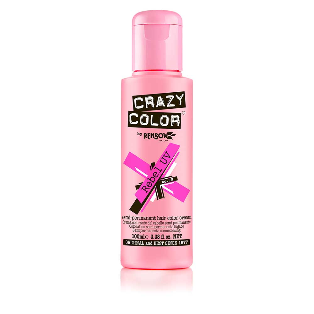 Crazy Color Crazy Color - Rebel UV Semi permanente haarverf - Roze | At