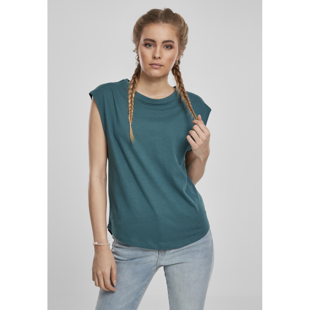 Urban Classics Urban Classics - Basic Shaped Dames T-shirt - Blauw | At