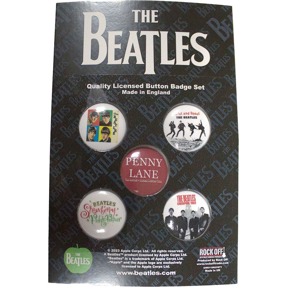 The Beatles - Liverpool Badge/button - Set van 5 - Multicolours | Atti