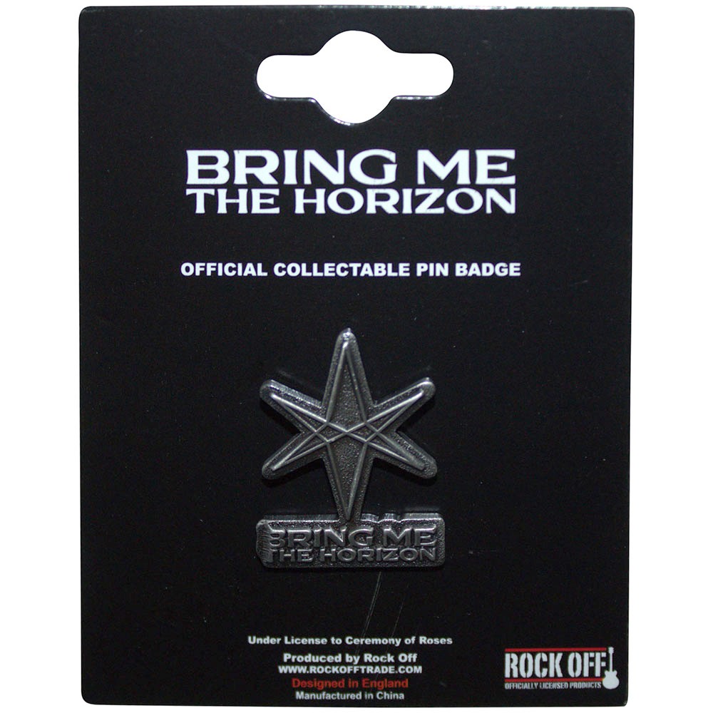 Bring Me The Horizon - 6Point Star Pin - Zilverkleurig | Attitude Holl