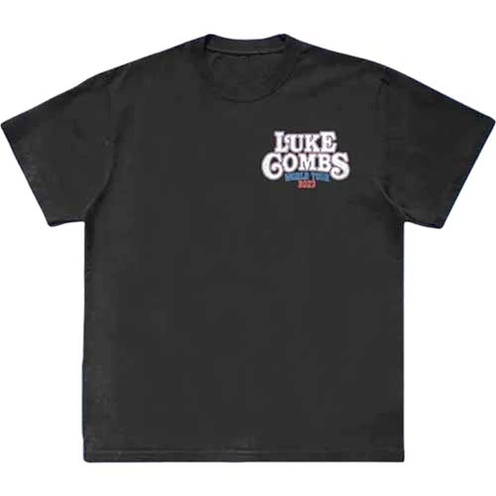 Luke Combs - Tour '23 Skull Heren Tshirt - Zwart | Attitude Holland