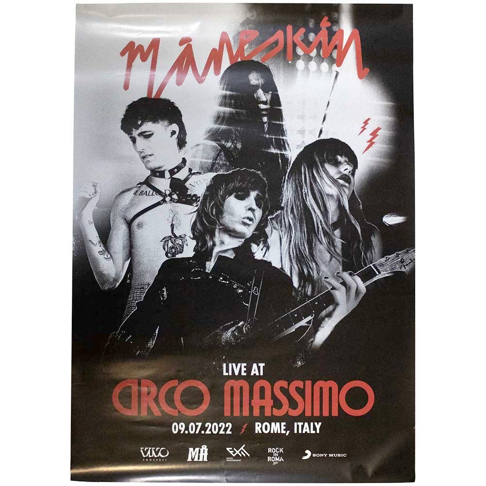 Maneskin - Live At Circo Massimo 2022 Poster - Multicolours | Attitude