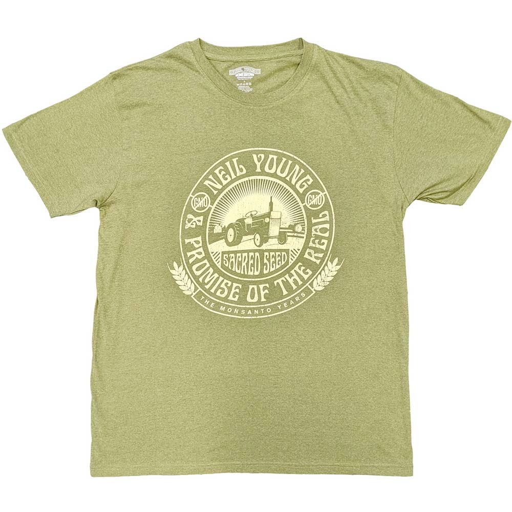 Neil Young - Tractor Seal Heren Tshirt - Groen | Attitude Holland